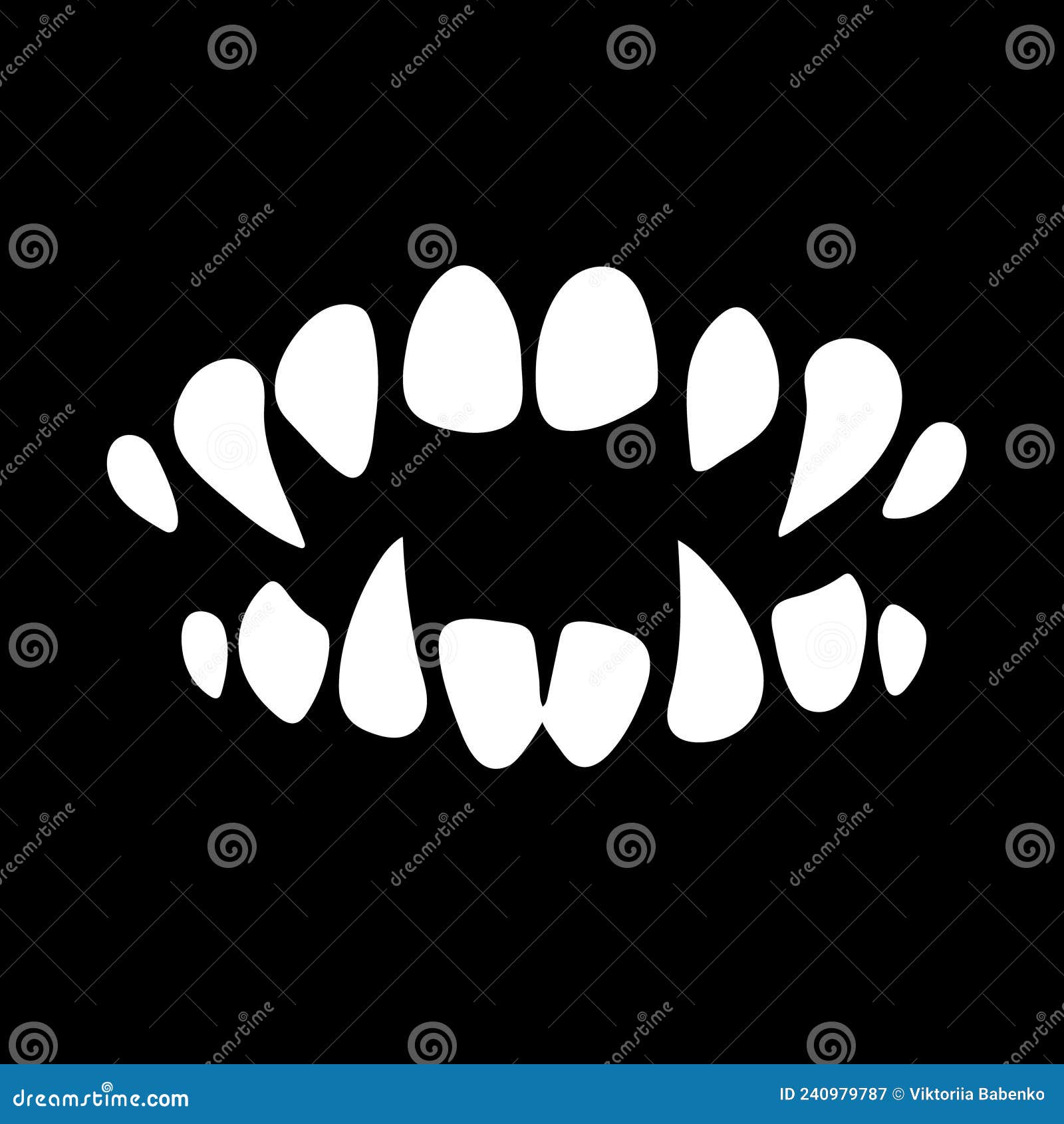 Boca Monstruo Con Dientes Afilados Ilustración del Vector - Ilustración ...