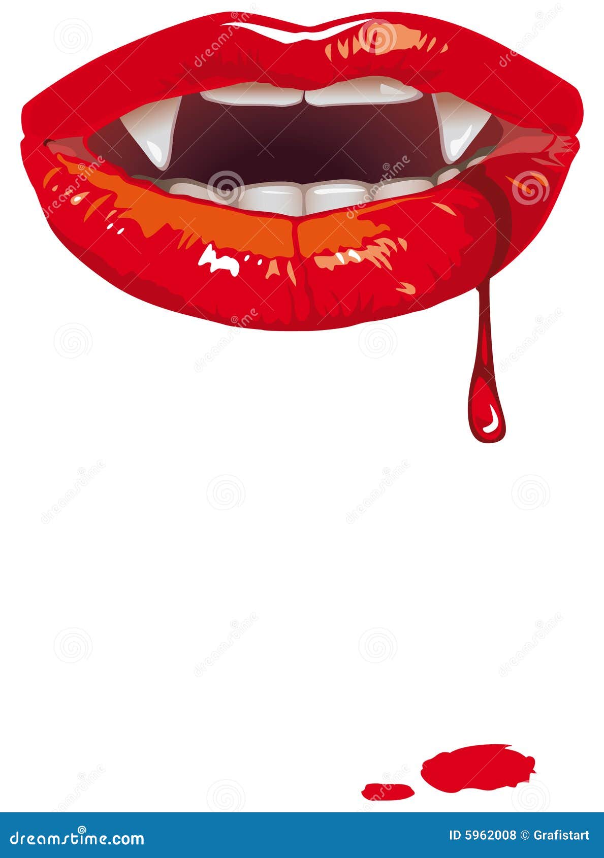 Boca Sangrienta Del Vampiro Ilustración del Vector - Ilustración de ...