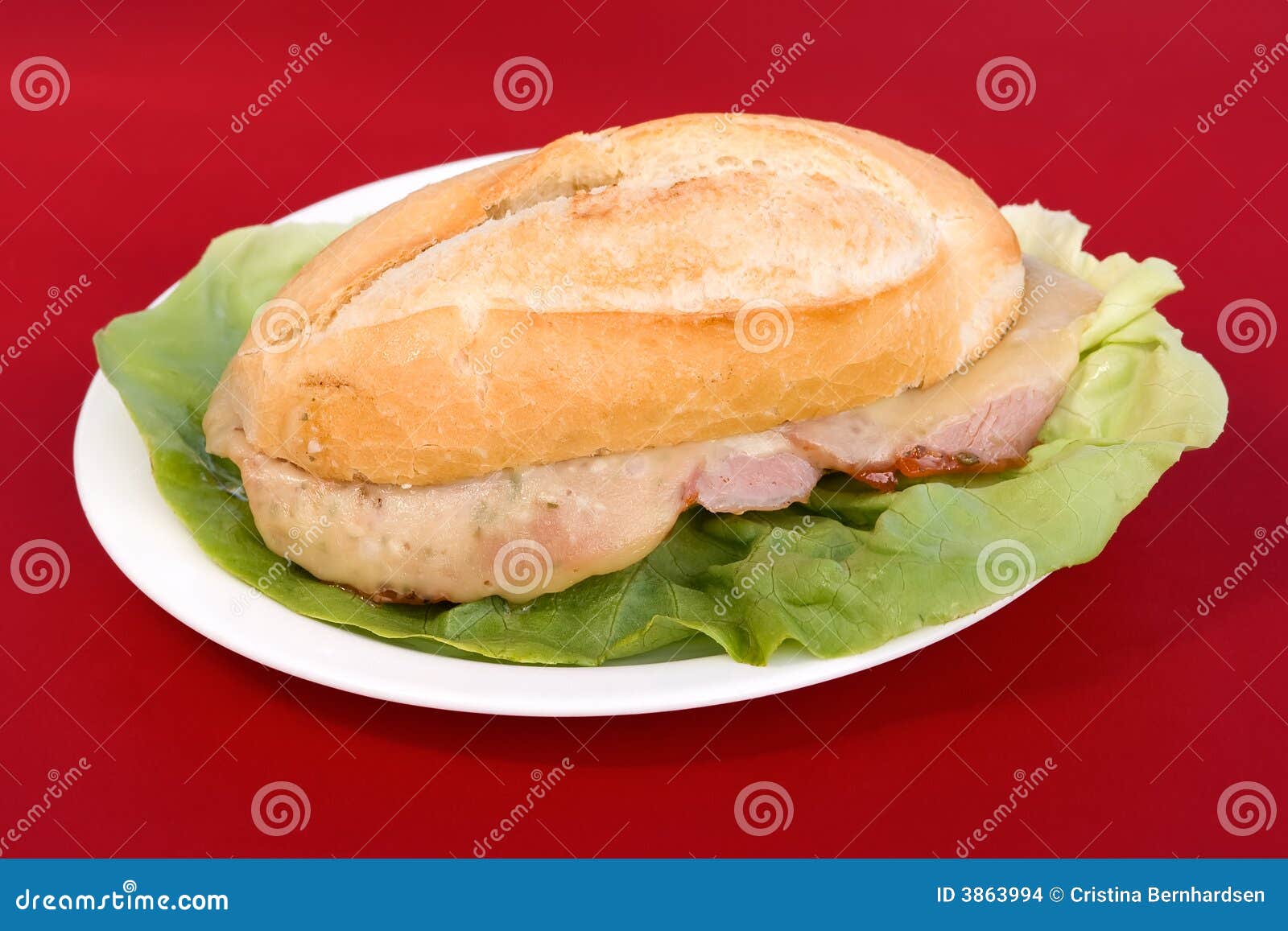 Bocadillo con lomo stock photo. Image of french, snack - 3863994