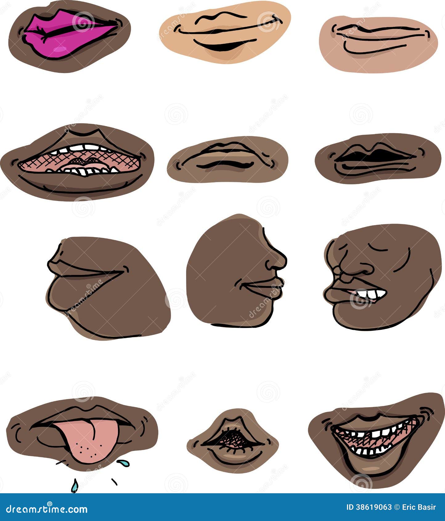 Bocas humanas ilustración del vector. Ilustración de fondo - 38619063