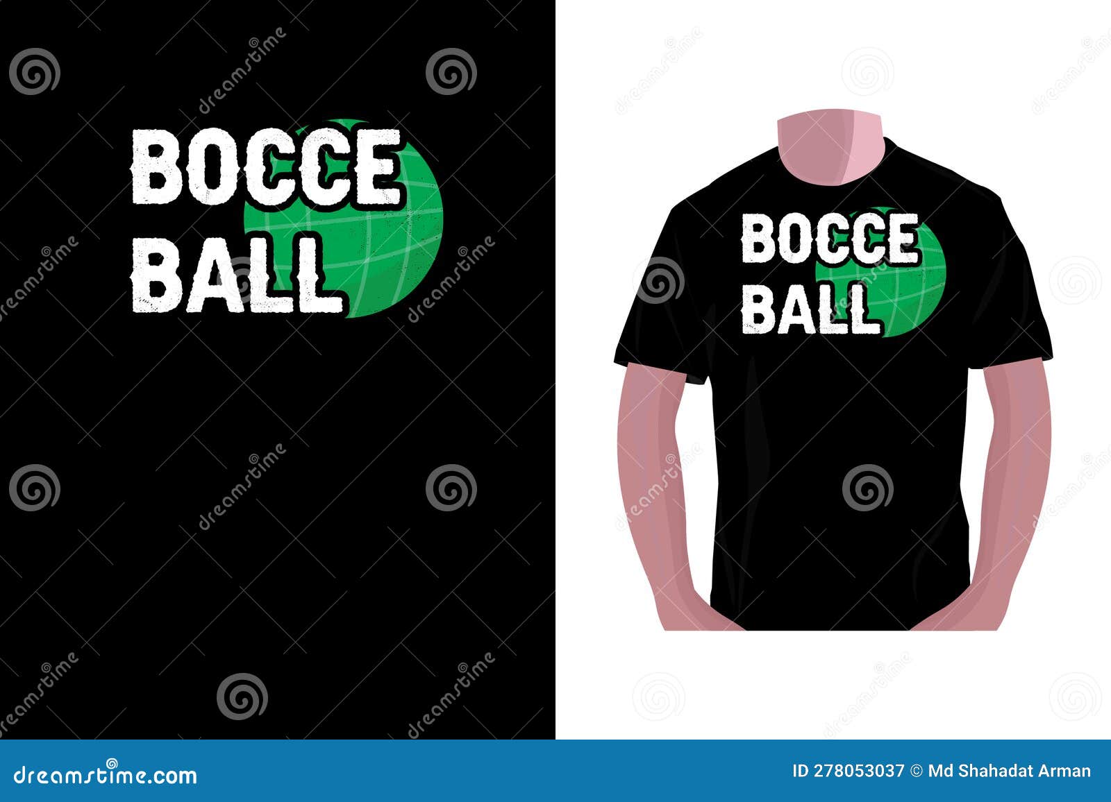 Bocce Ball T-shirt Design, Bocce Typography T-shirt Design Stock Vector ...
