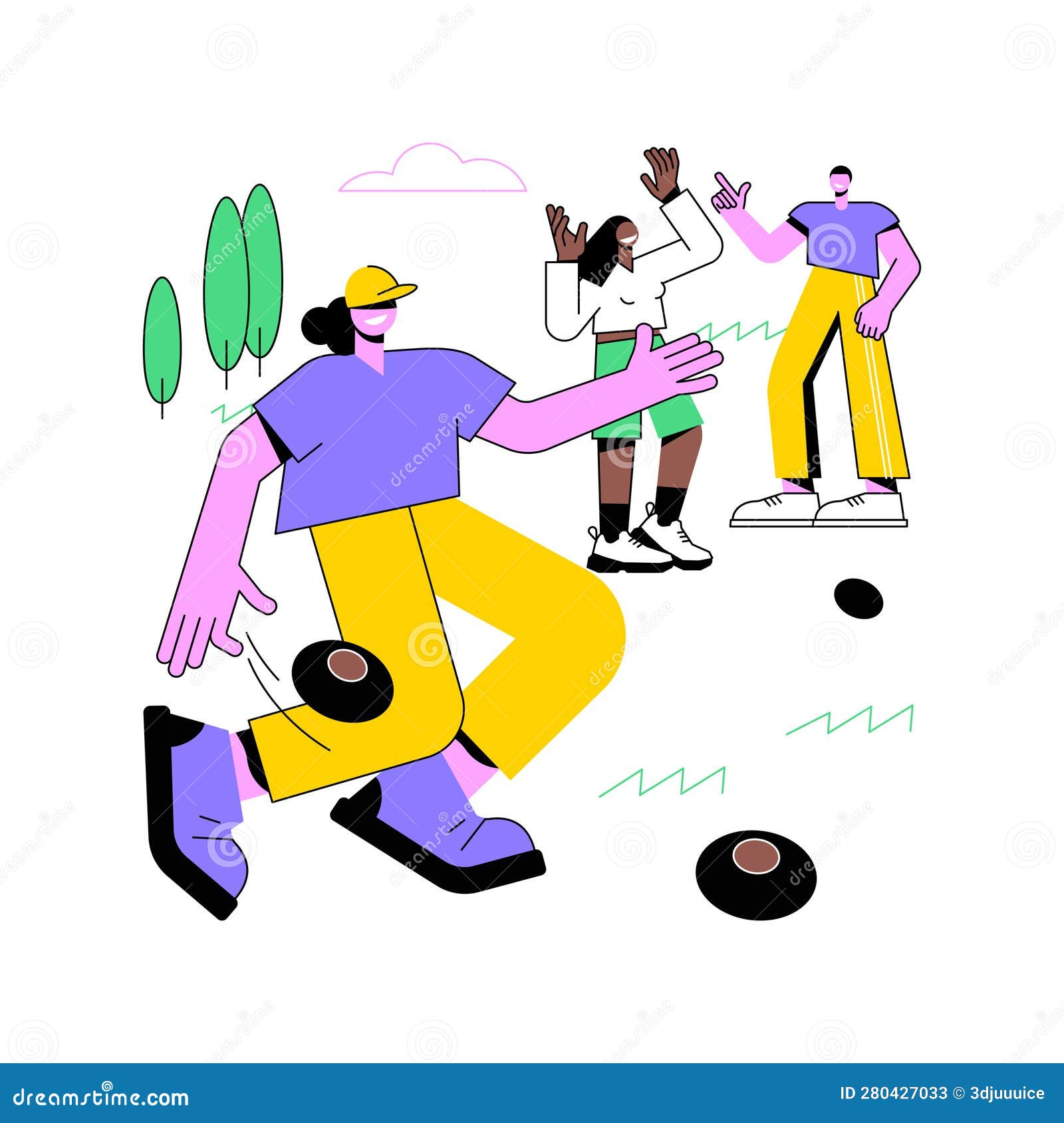 Bocce Court Isolated Cartoon Vector Illustrations. | CartoonDealer.com ... Bocce Court Isolated Cartoon Vector Illustrations. | CartoonDealer.com ...