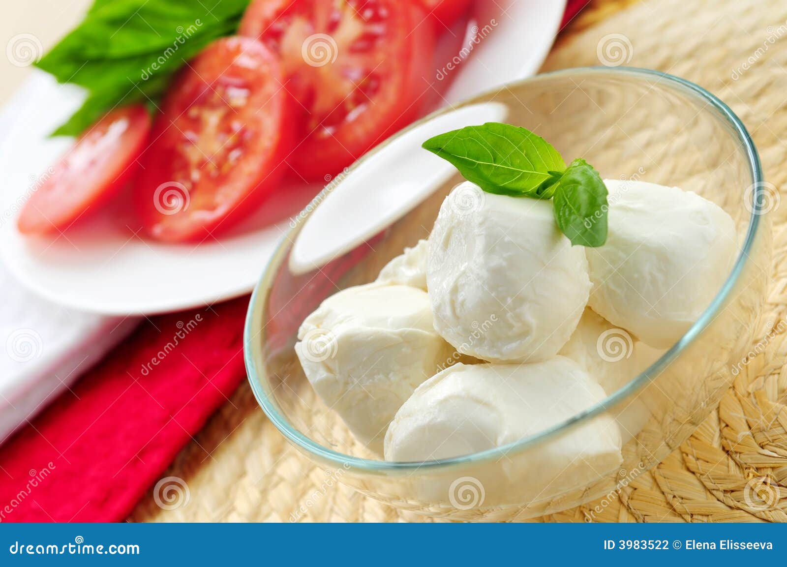 Bocconcini cheese stock photo. Image of balls, light, basil - 3983522