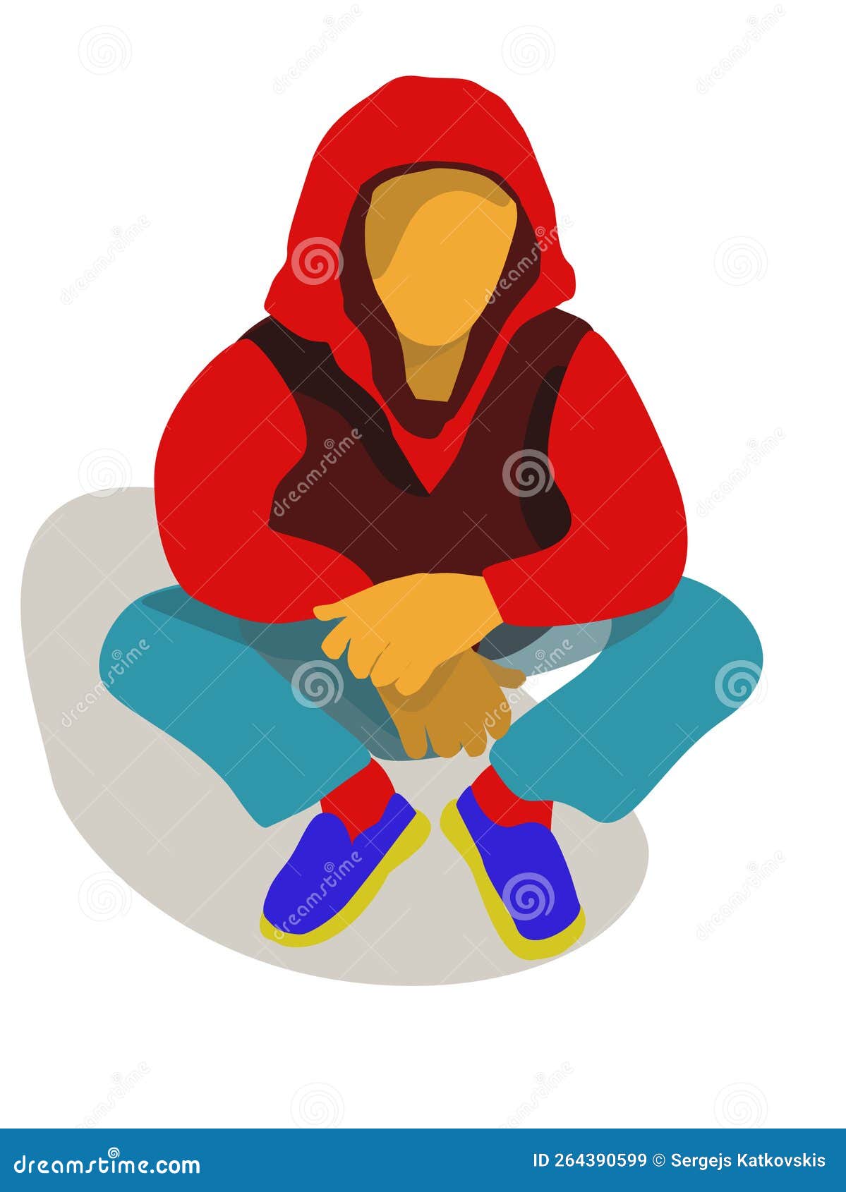 Boceto De Un Hombre Con Capucha Stock de ilustración - Ilustración de ...