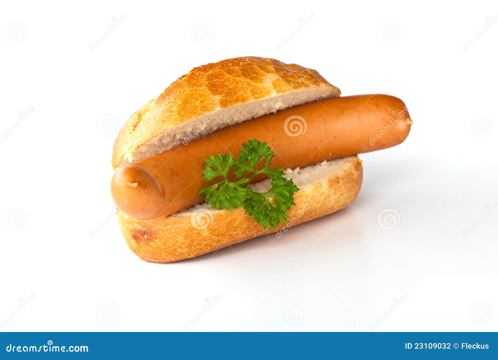 Bockwurst - Worst, Brood En Peterselie Stock Foto - Image of geroosterd ...