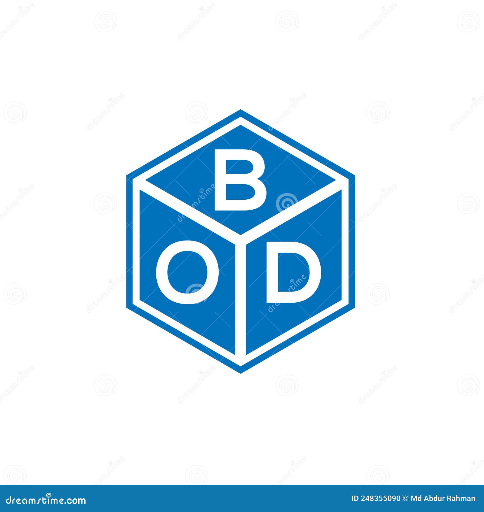 BOD Letter Logo Design on Black Background. BOD Creative Initials ...