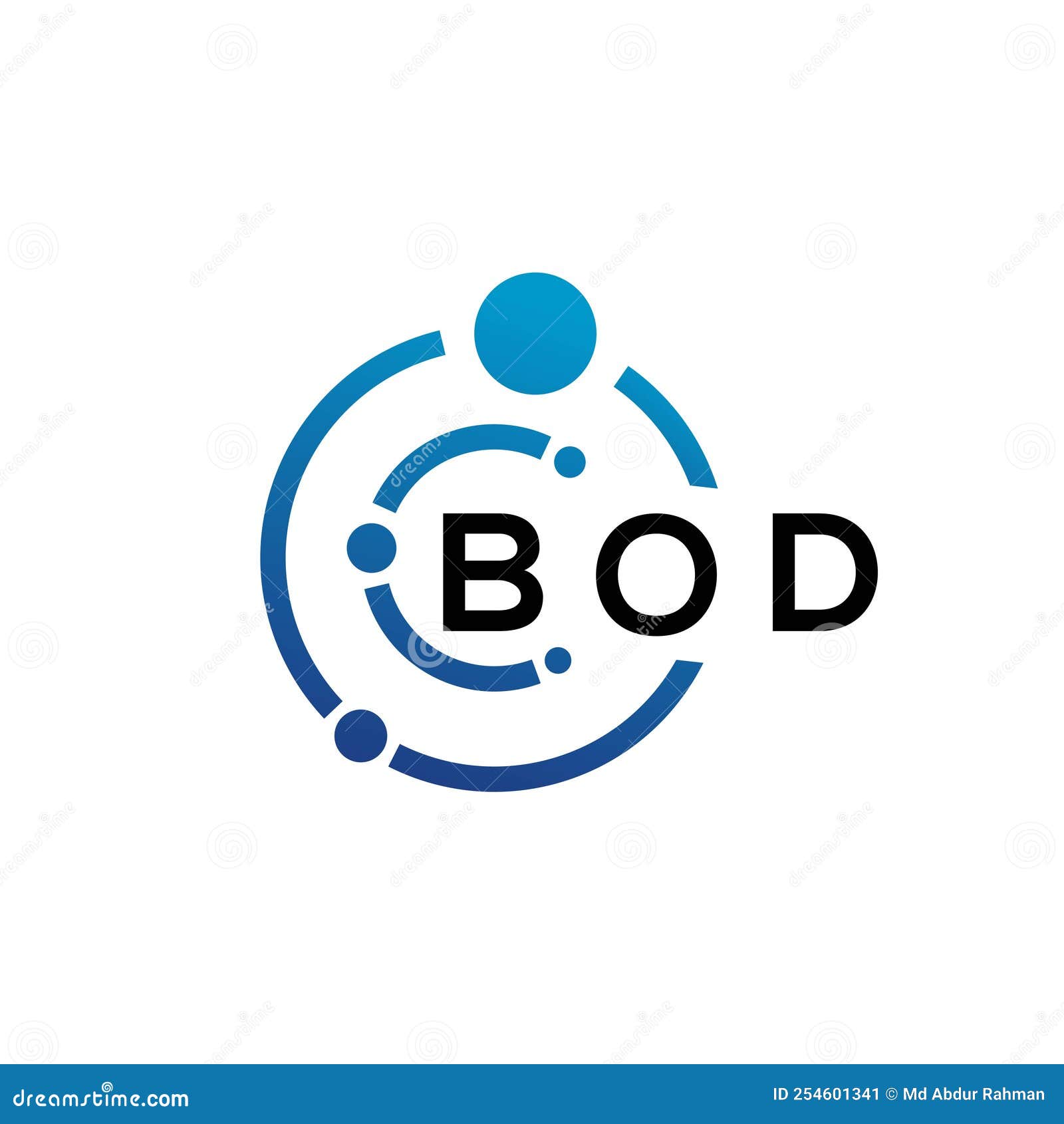 BOD Letter Logo Design on White Background. BOD Creative Initials ...