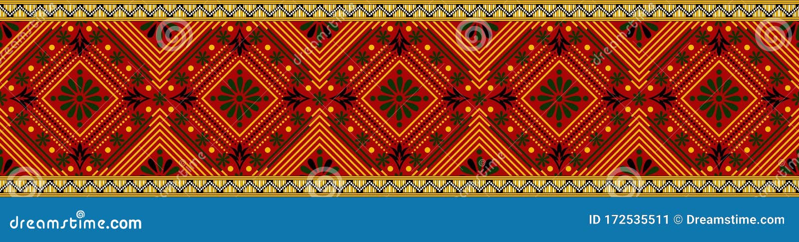 Bodder Desaign in Color Full Art Stock Illustration - Illustration of ...