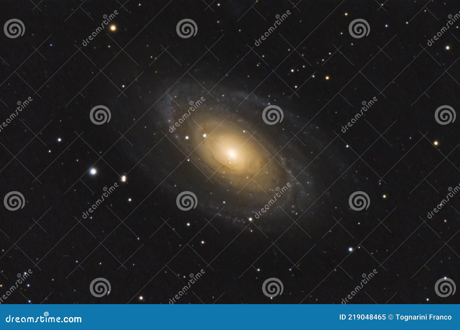 The Bode Galaxy Messier 81 stock image. Image of evening - 219048465