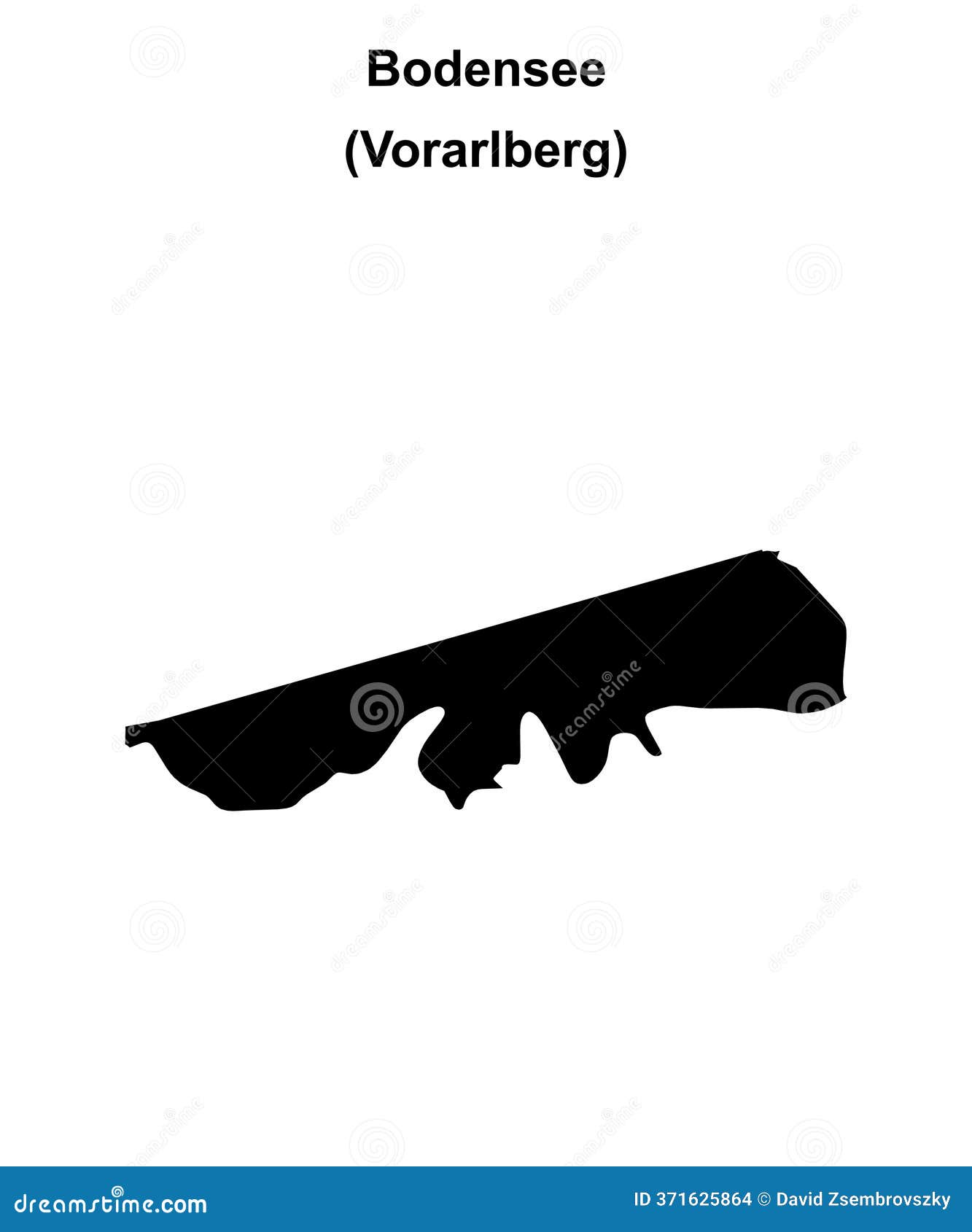 Bodensee Outline Map Cartoon Vector | CartoonDealer.com #335088639