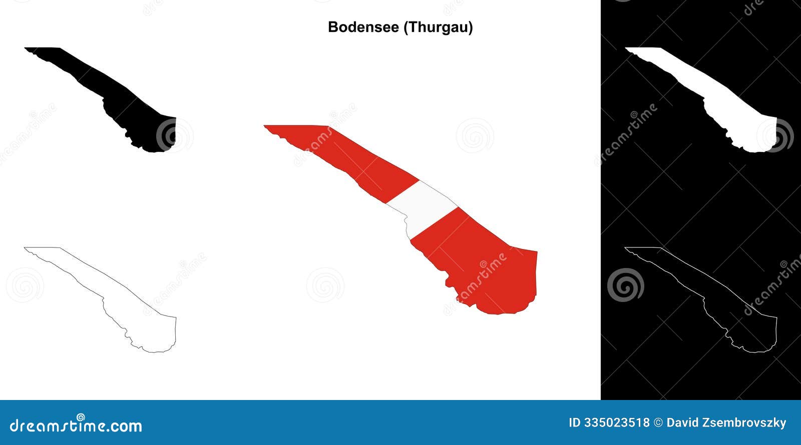 Bodensee Outline Map Cartoon Vector | CartoonDealer.com #335088639