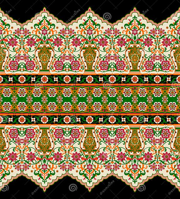 Boder Geometric and Ethnic Style Indian Boder Stock Illustration ...