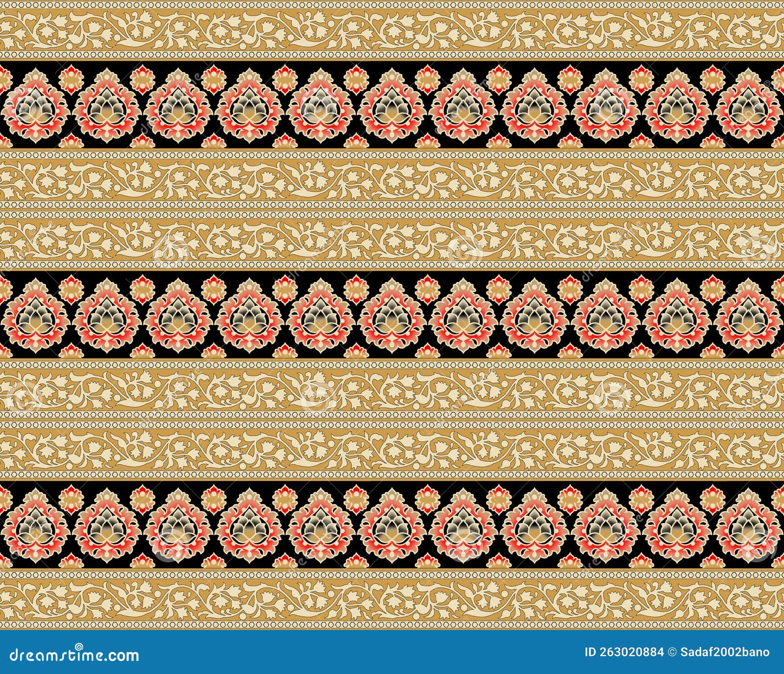 Pakistani Or Indian Truck Art Vector Seamless Pattern With Female Eyes ...