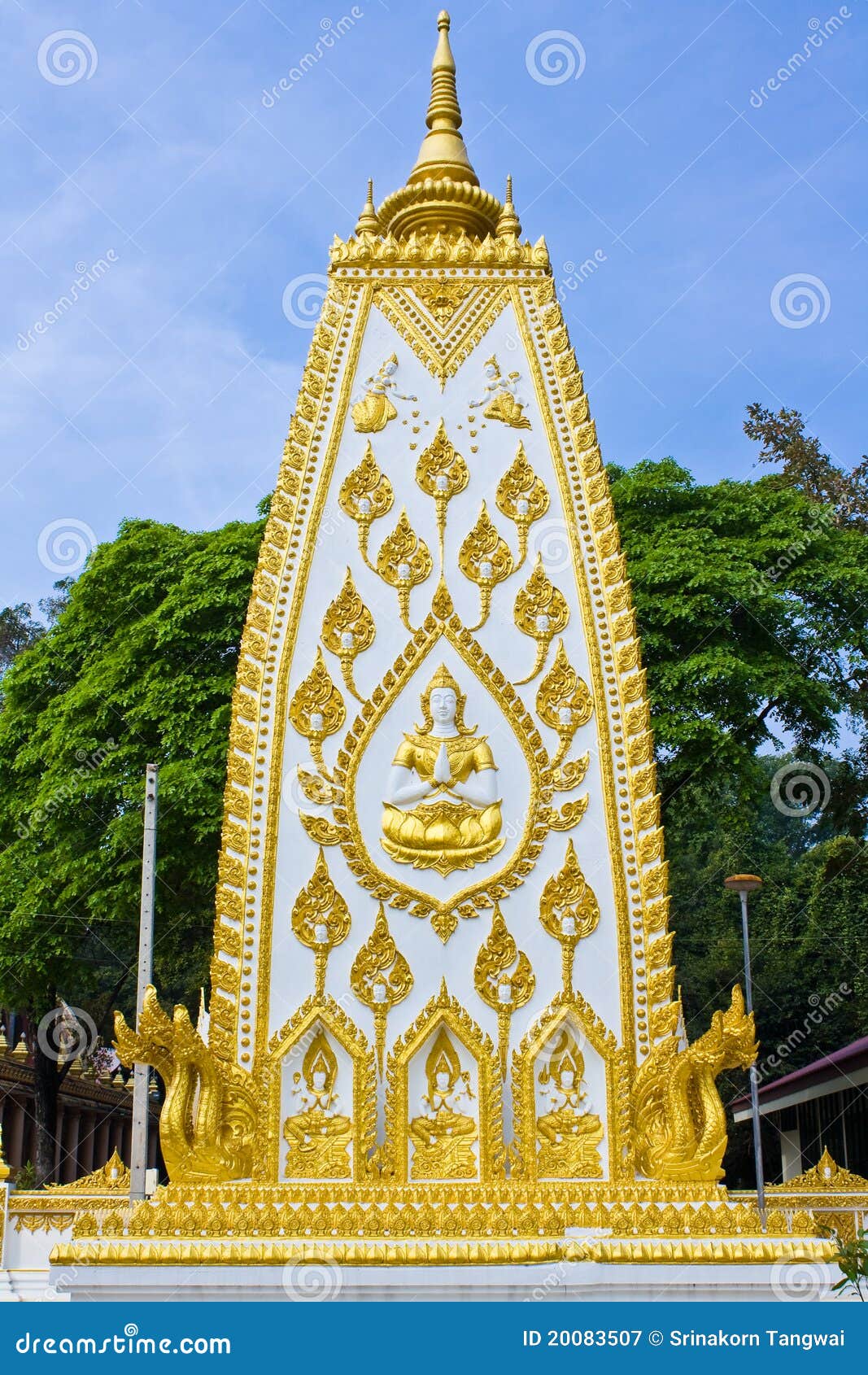 Bodhgaya-style Stupa in Thailand Stock Image - Image of golden ...
