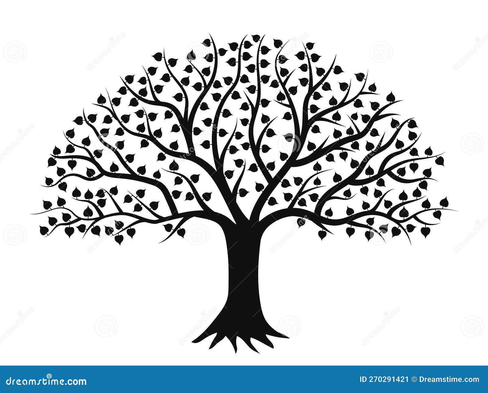 The Bodhi Tree Silhouette Icon Template. Enlightenment of Buddha Stock ...