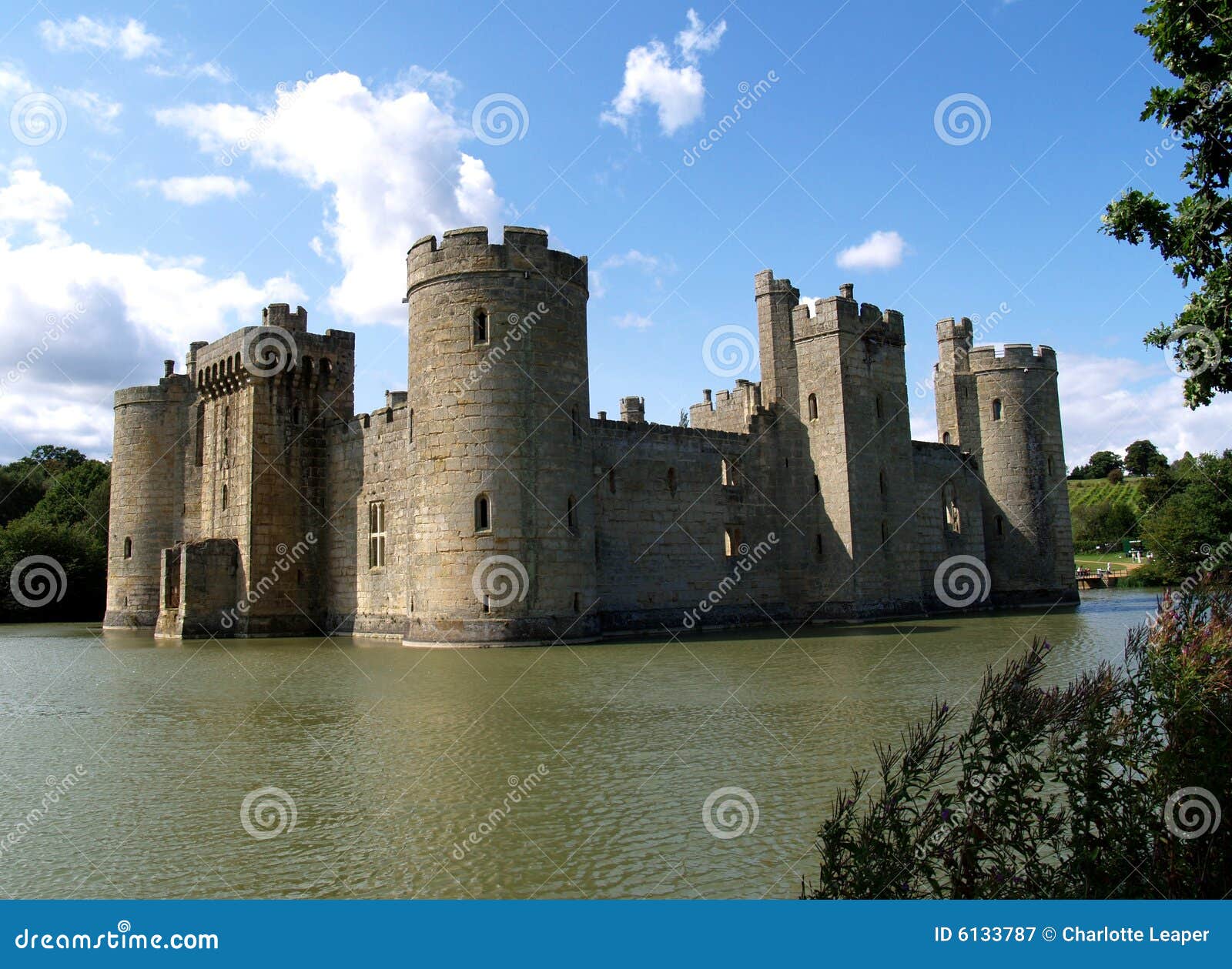 Bodiam Castle stock image. Image of fort, tower, garden - 6133787