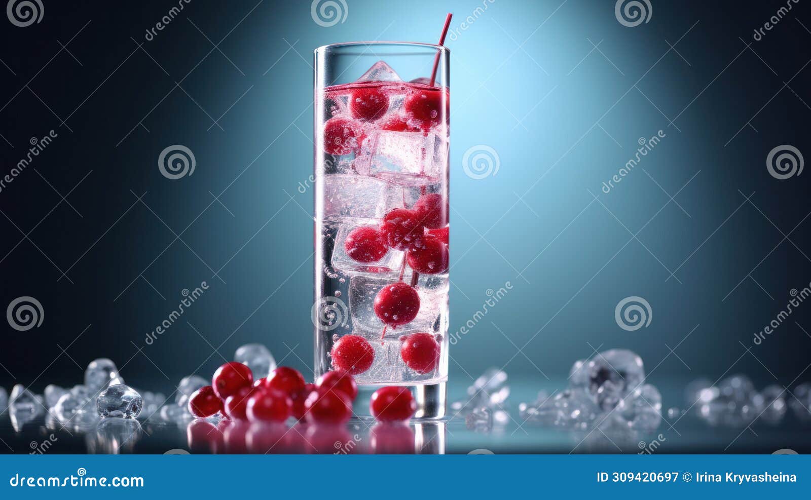 Bodka with Cranberries. Illustration AI Generative Stock Illustration ...