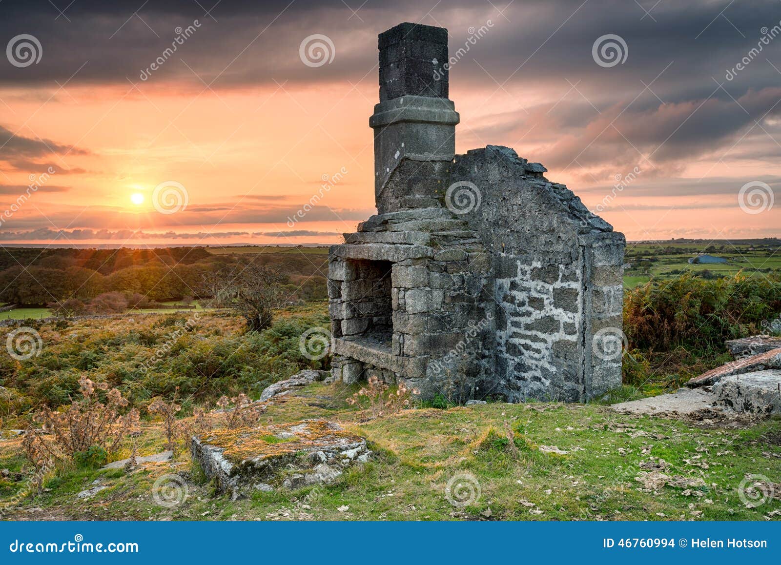 Bodmin Moor in Cornwall stock photo. Image of evening - 46760994