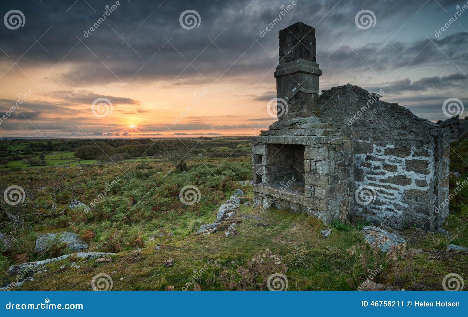 Bodmin Verankern in Cornwall Stockbild - Bild von europäisch, ruine ...