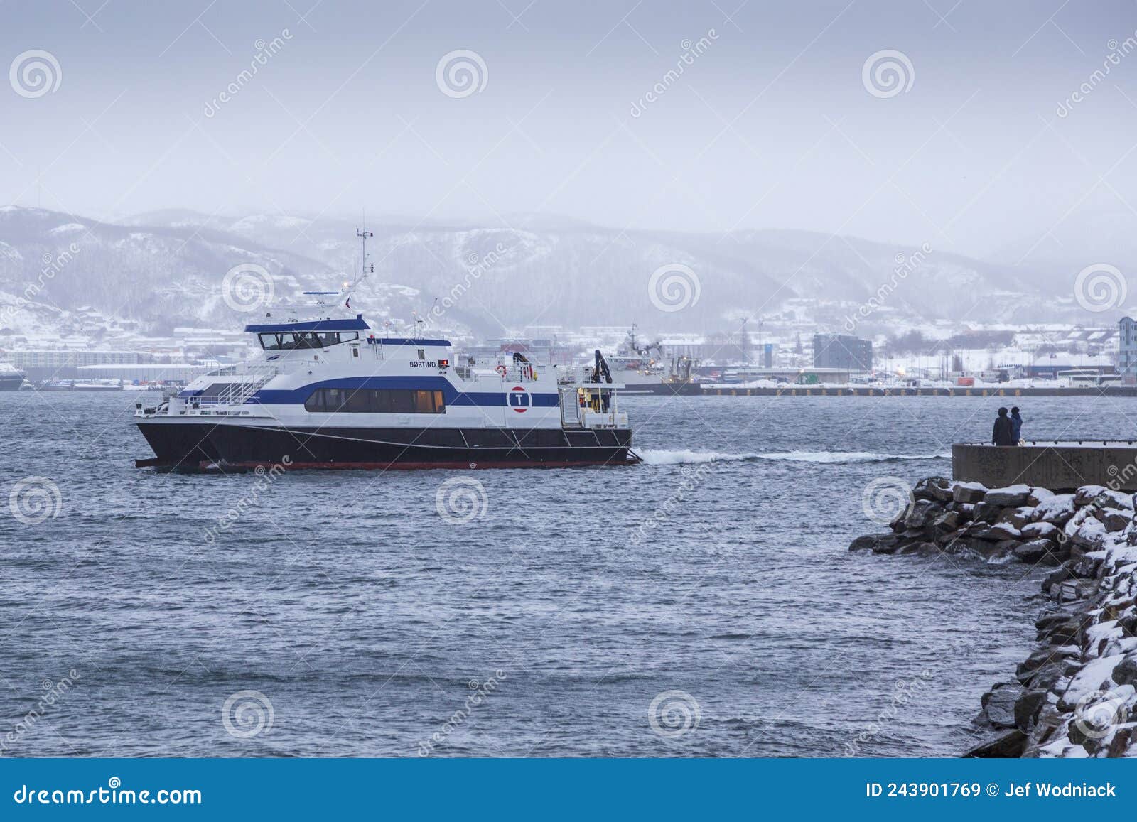 Boat Leaving Bodo Harbor in Norway Editorial Stock Image - Image of ...