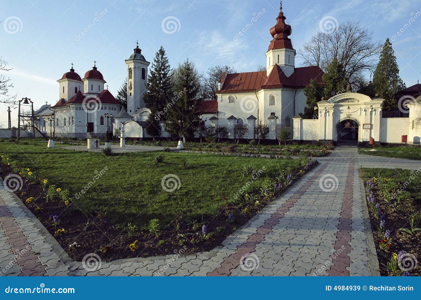 Bodrog Monastery stock image. Image of pavement, walls - 4984939