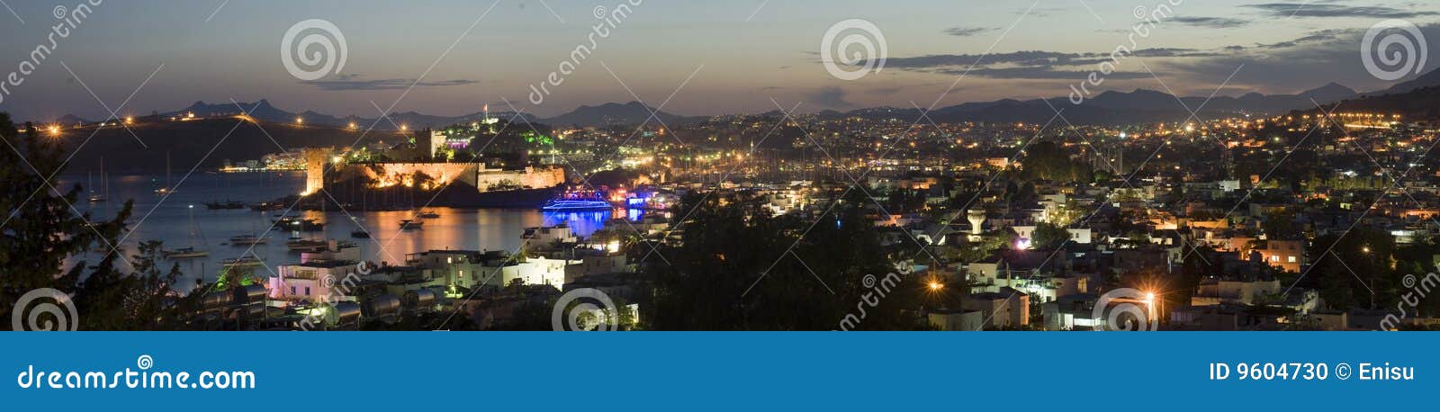 Bodrum at night stock photo. Image of travel, summer, coast - 9604730