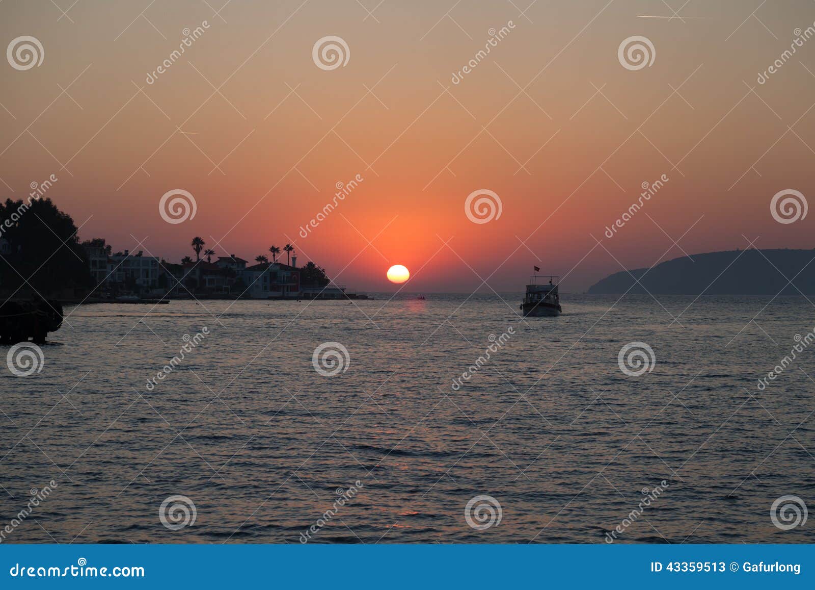 Bodrum Sunset stock image. Image of water, sunset, reflection - 43359513