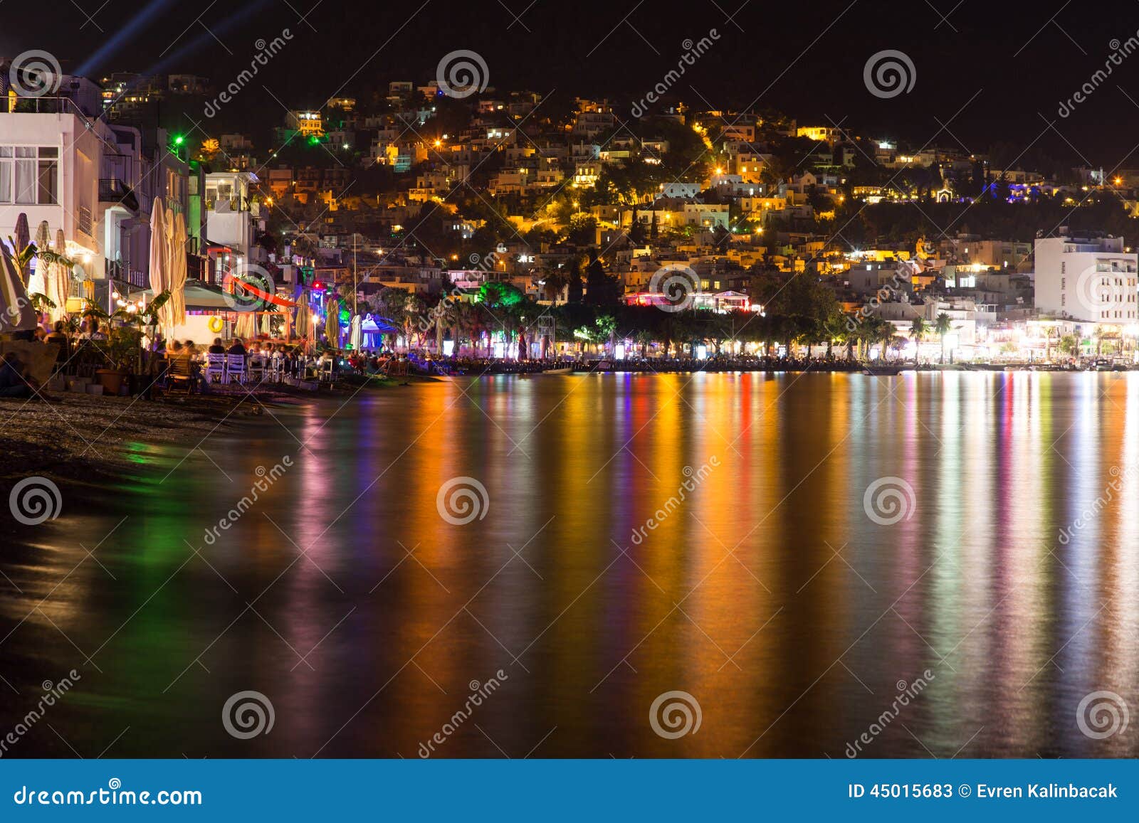 Bodrum Town stock image. Image of harbour, white, reflection - 45015683