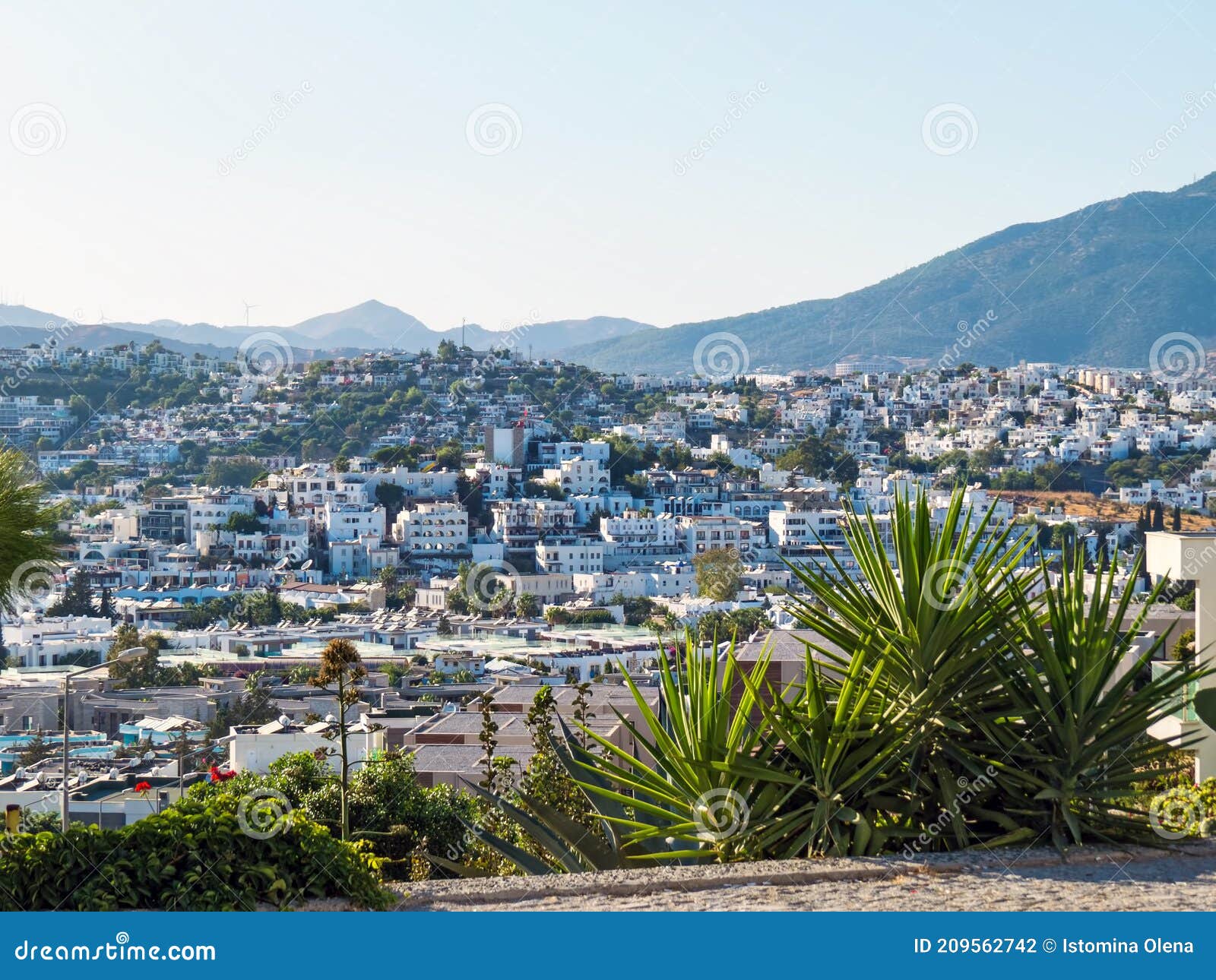 View of the Gumbet District from the Observation Deck. Beautiful Soft ...