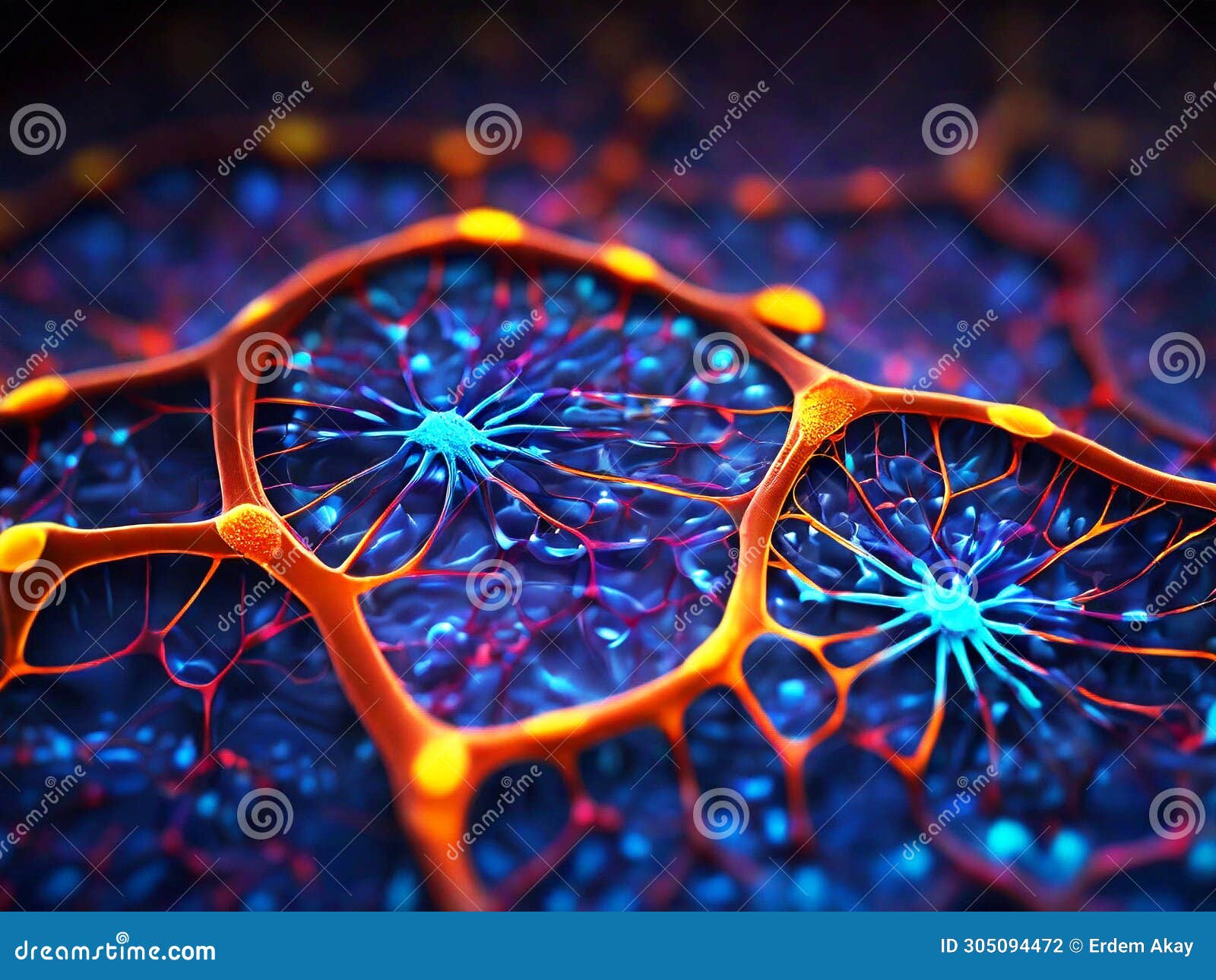 Body Alveoli with Structure in Blue Light Background Stock Illustration ...
