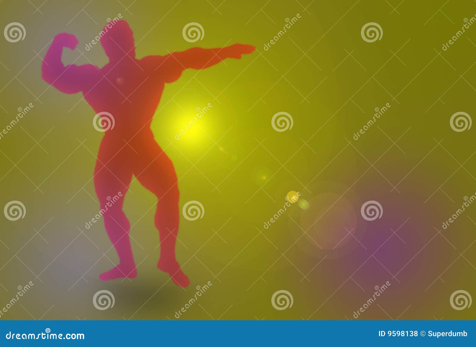 Mr. Hunk - Colored Vector Illustration Isolated On White Background ...