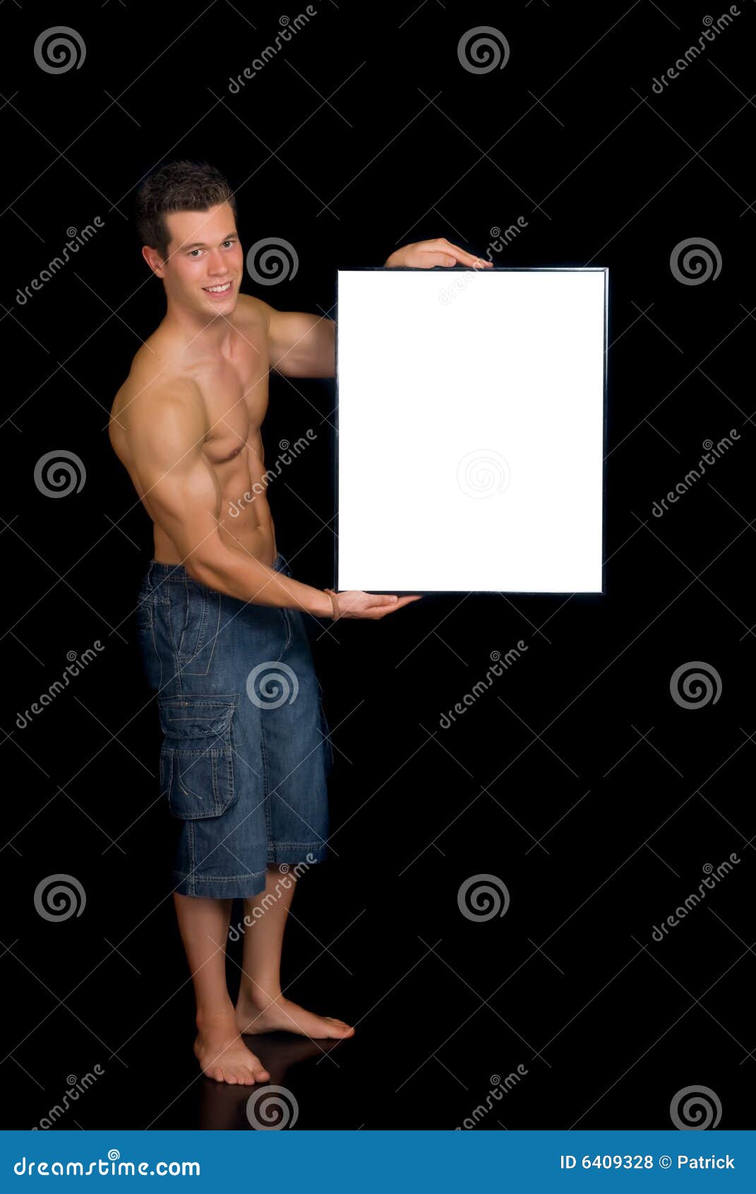Body Builder Advertising Board Stock Photo - Image of athletic ...
