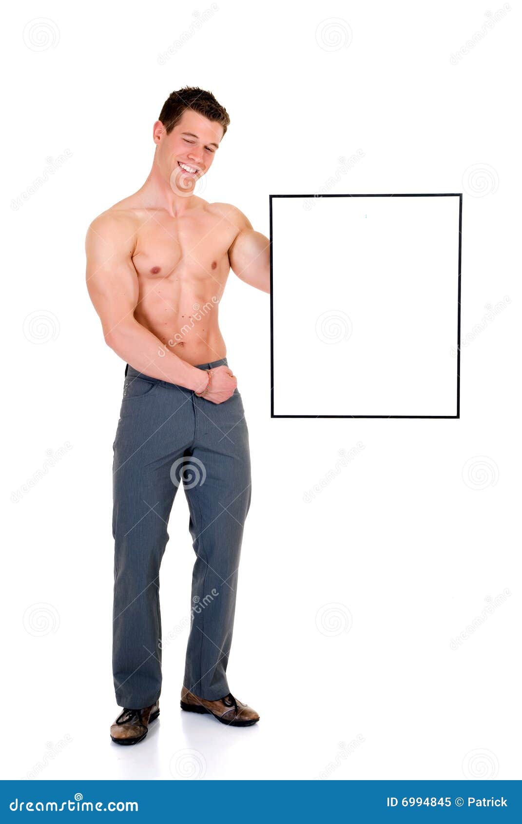 Body Builder Advertising Board Stock Image - Image of show, pose: 6994845