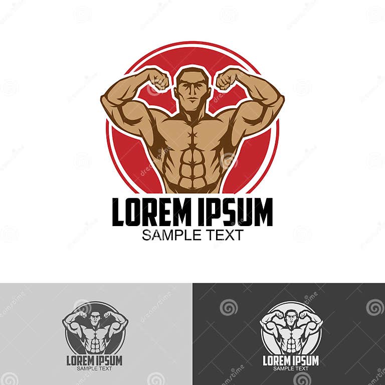 Body builder logo template stock vector. Illustration of body - 91069750