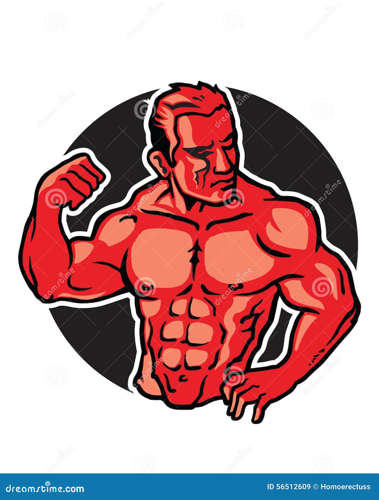 Body Builder Logo stock vector. Illustration of icon - 56512609