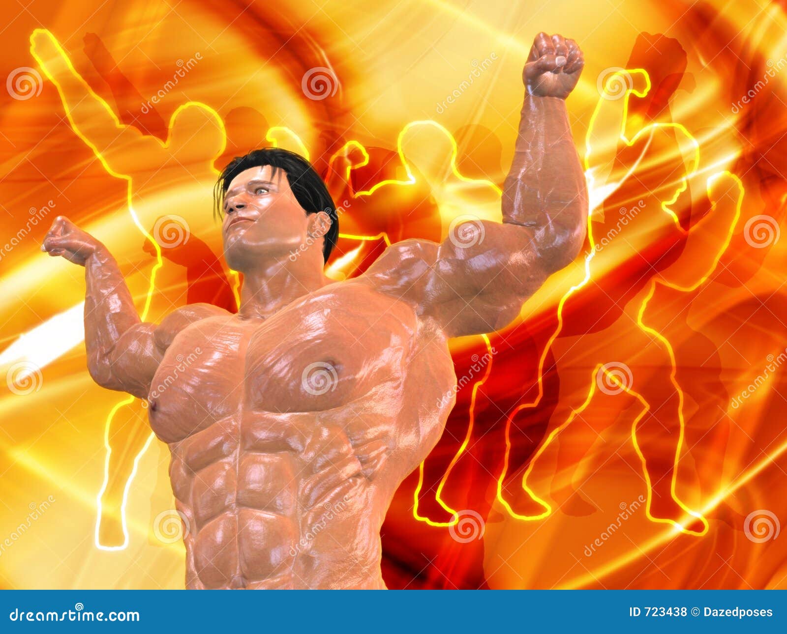 Body Building Background stock illustration. Illustration of hero - 723438