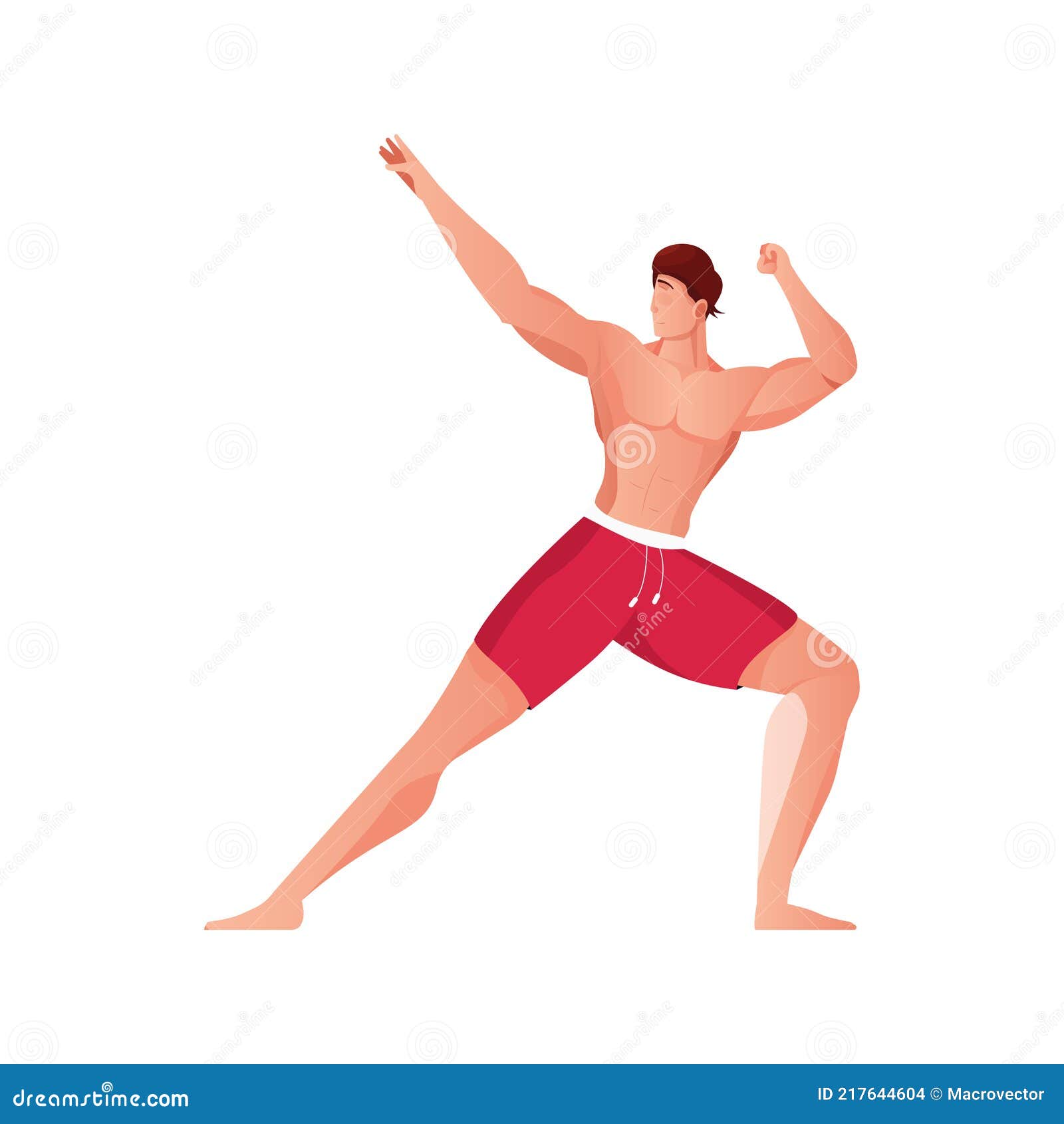 Body Building Figure Composition Stock Vector - Illustration of muscles ...