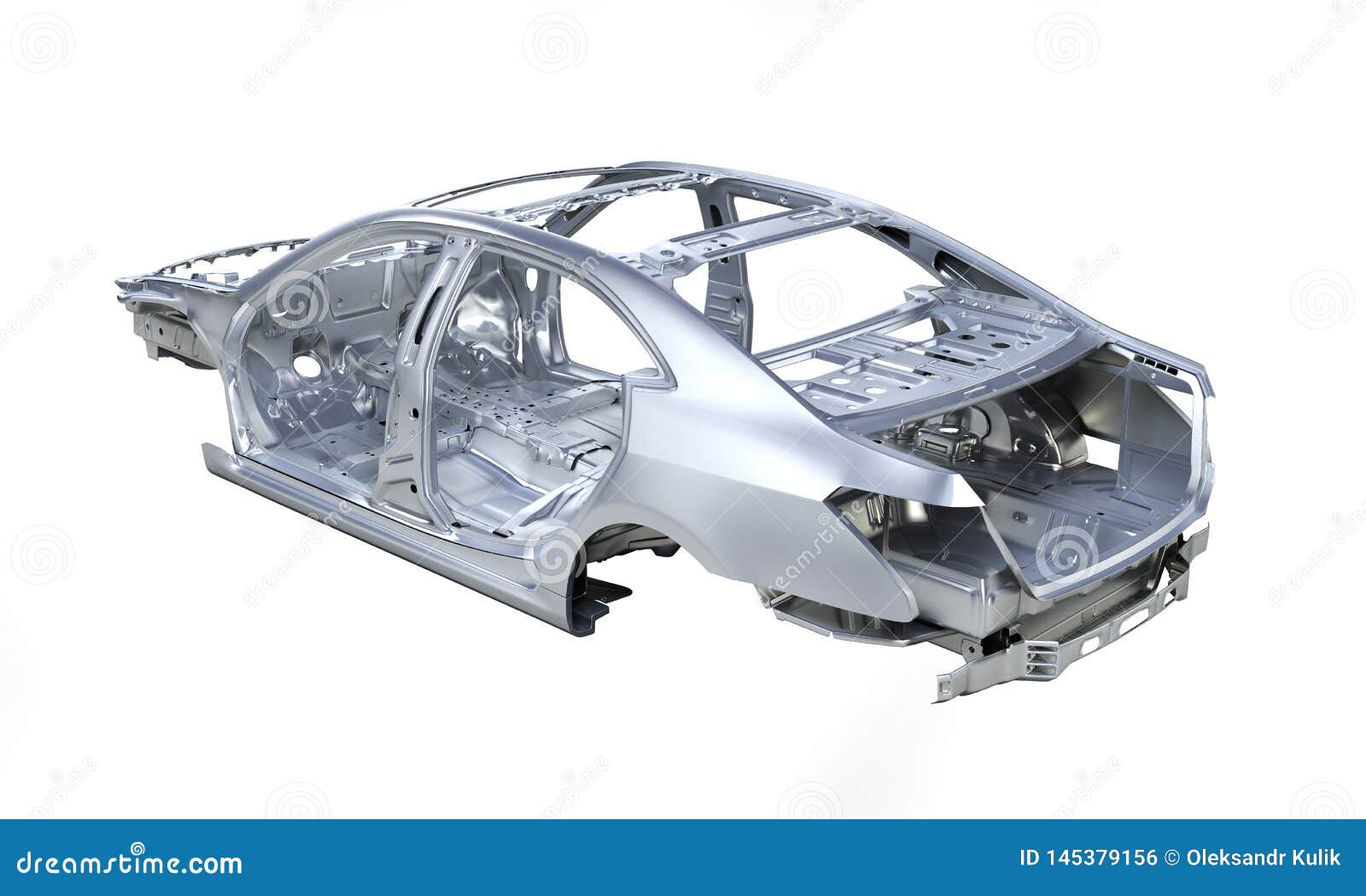 Body Car without a Shadow on White Background 3d Stock Illustration ...