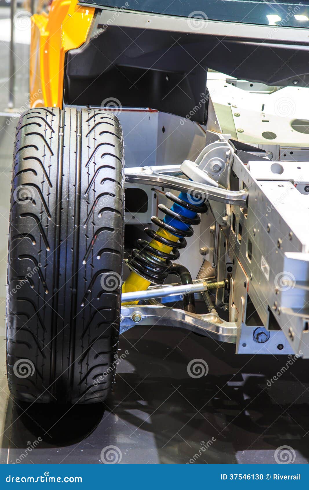 Body of a car and wheel stock photo. Image of assembly - 37546130