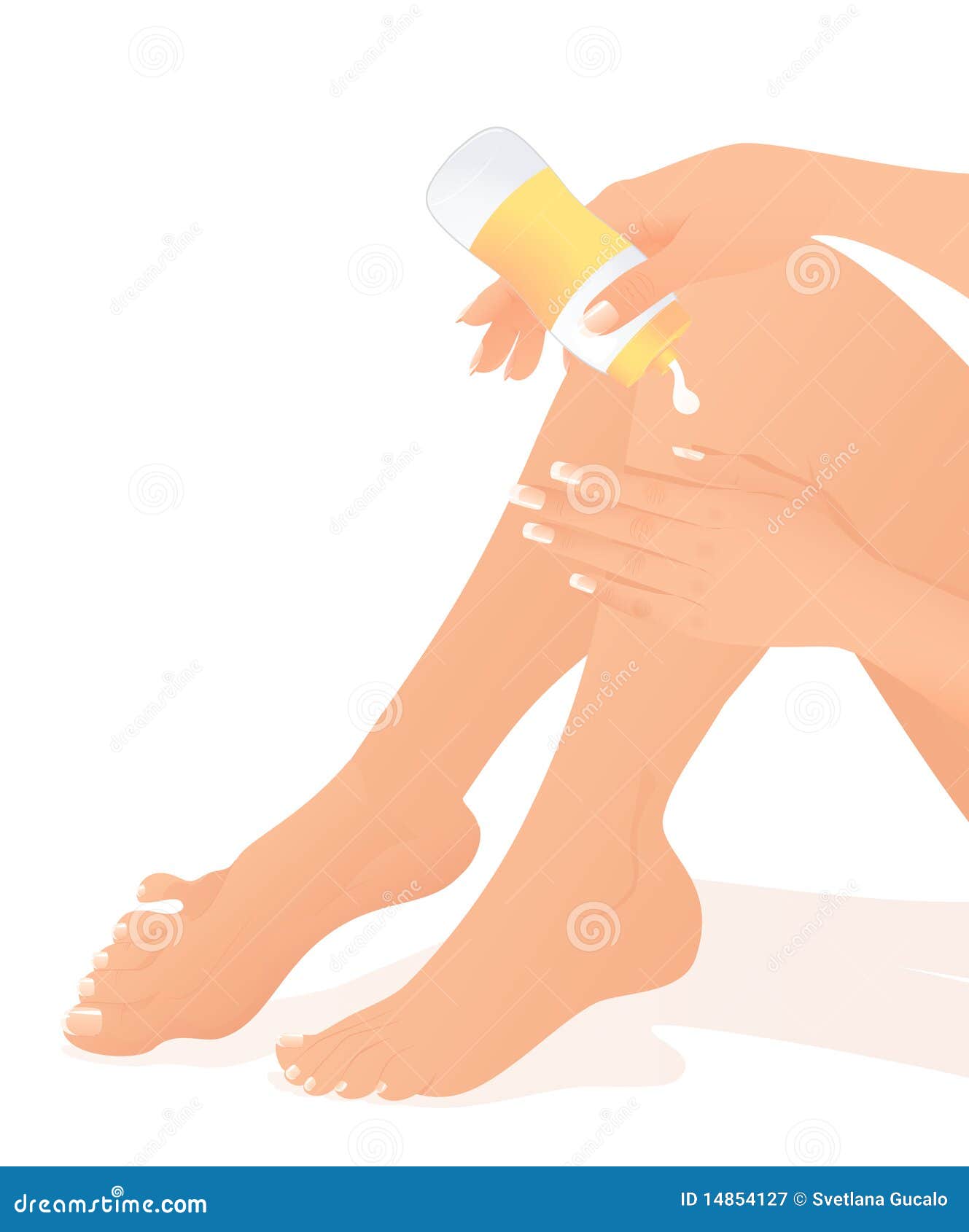 Body Care Set Of Toiletries. Flat Cartoon Style. Vector Illustration ...