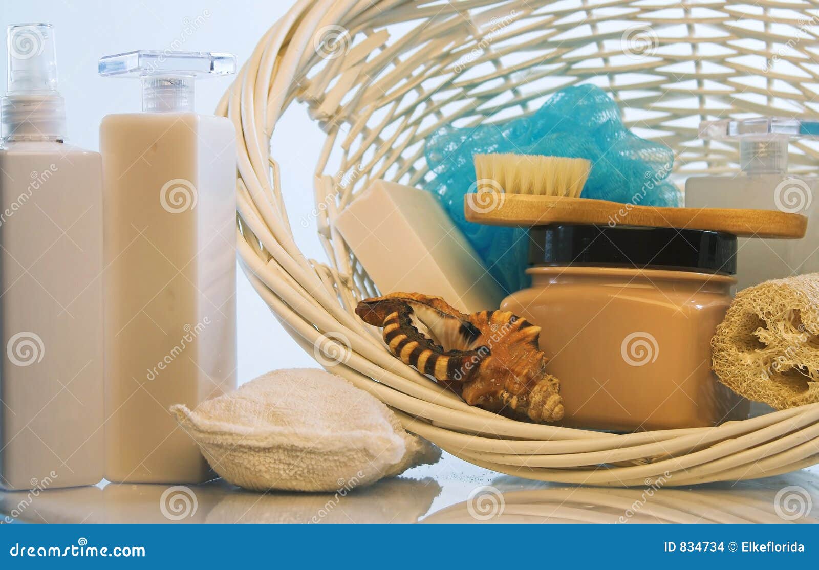 Body care in a basket stock photo. Image of resort, objects - 834734
