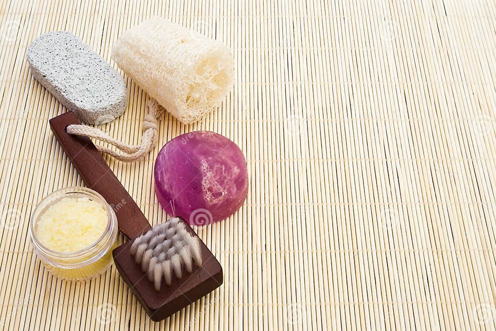 Body care objects stock photo. Image of still, care, brown - 5727156