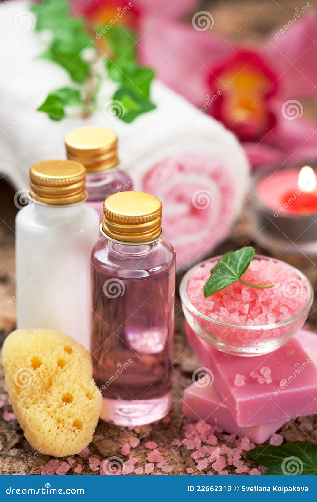 Body care products stock image. Image of clean, orchid - 22662319