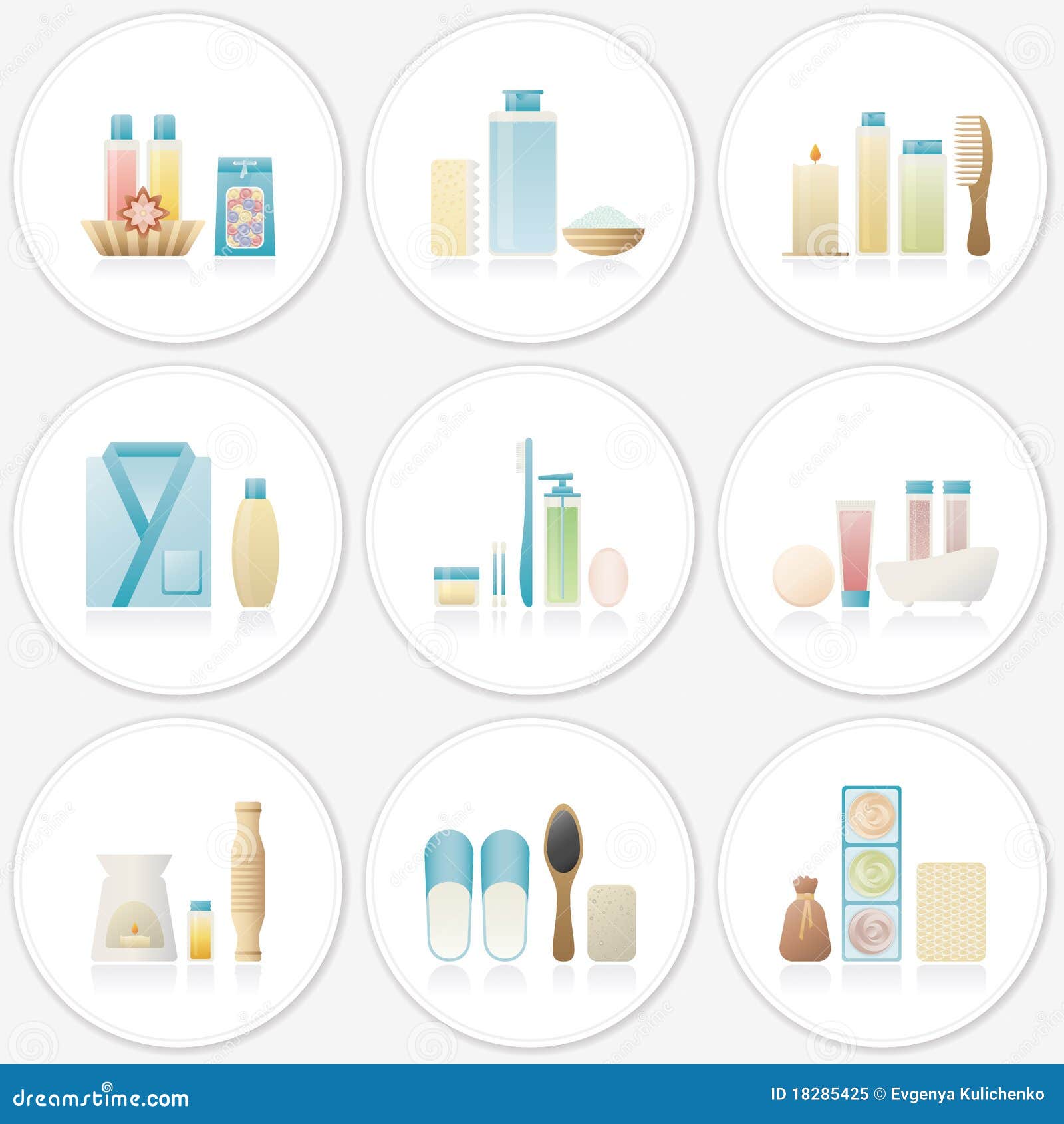 Body care set stock vector. Illustration of brown, gown - 18285425
