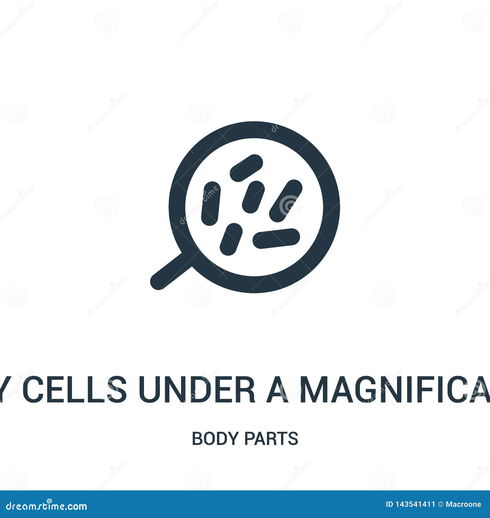 Body Cells Under a Magnification Tool Icon Vector from Body Parts ... Body Cells Under a Magnification Tool Icon Vector from Body Parts ...