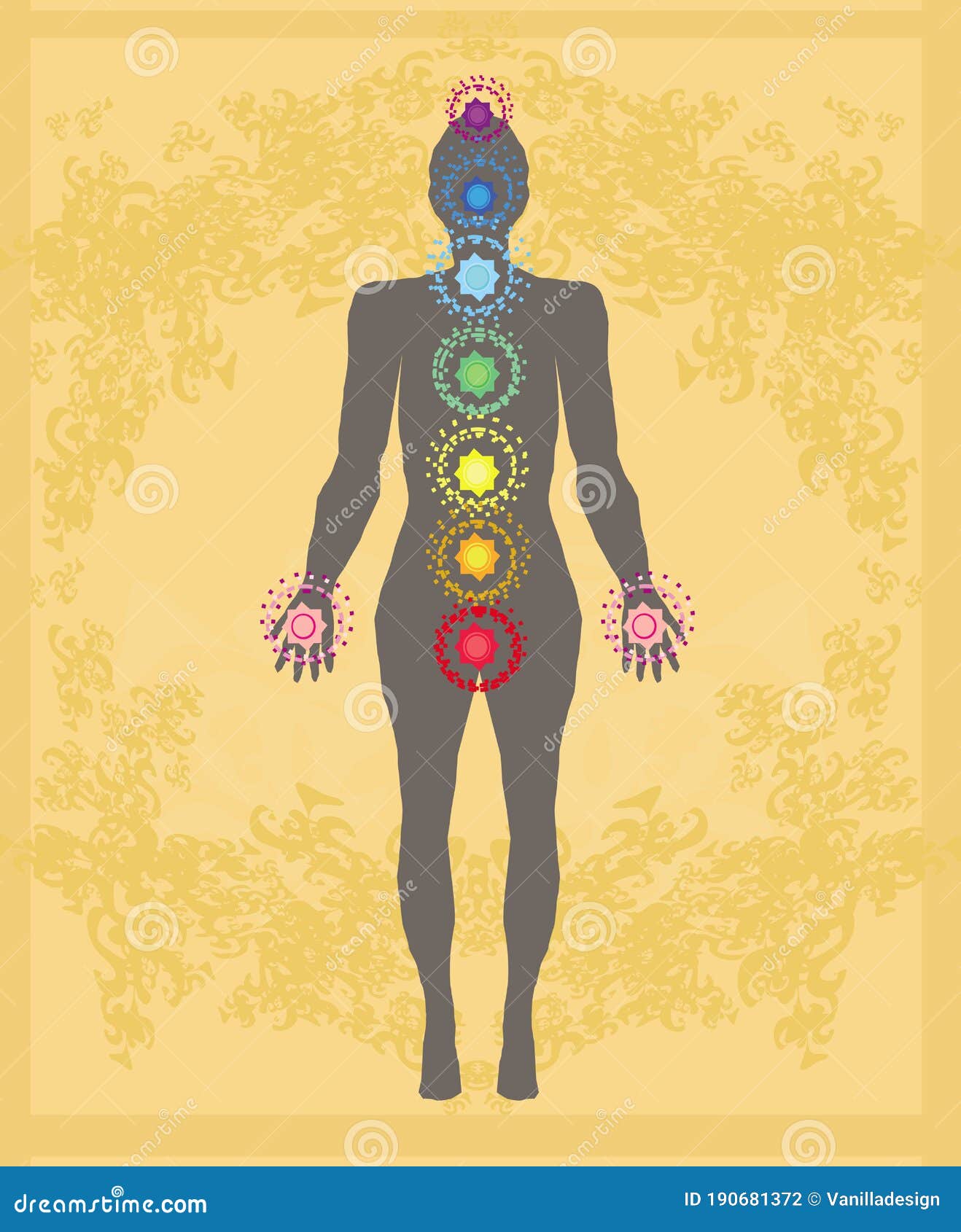 Body Chakras - Healing Energy, Abstract Illustration Stock Vector ...