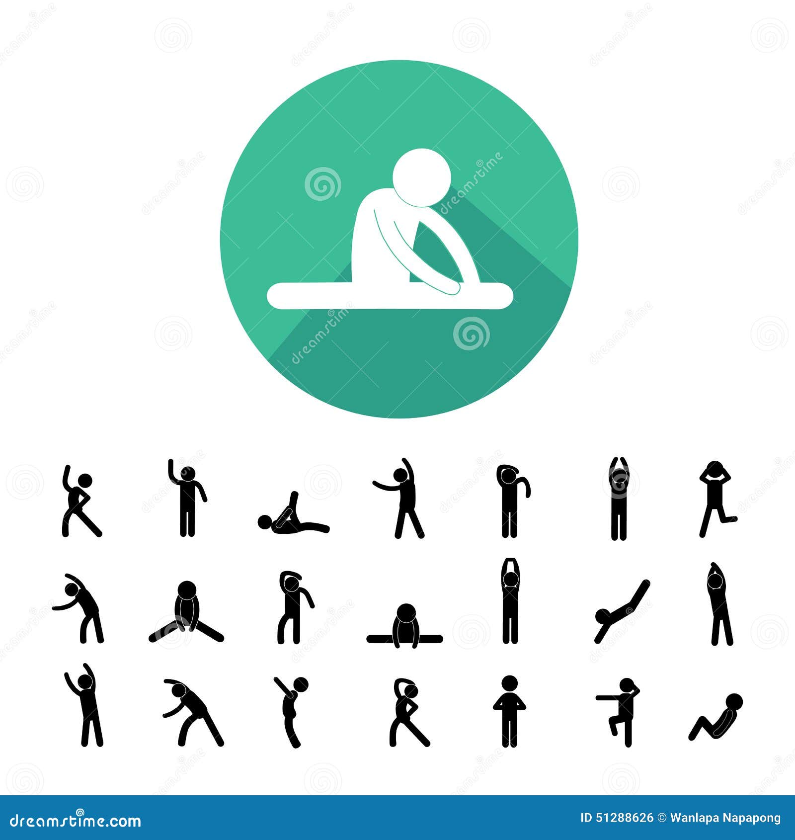 Body exercise icon stock vector. Illustration of sign - 51288626