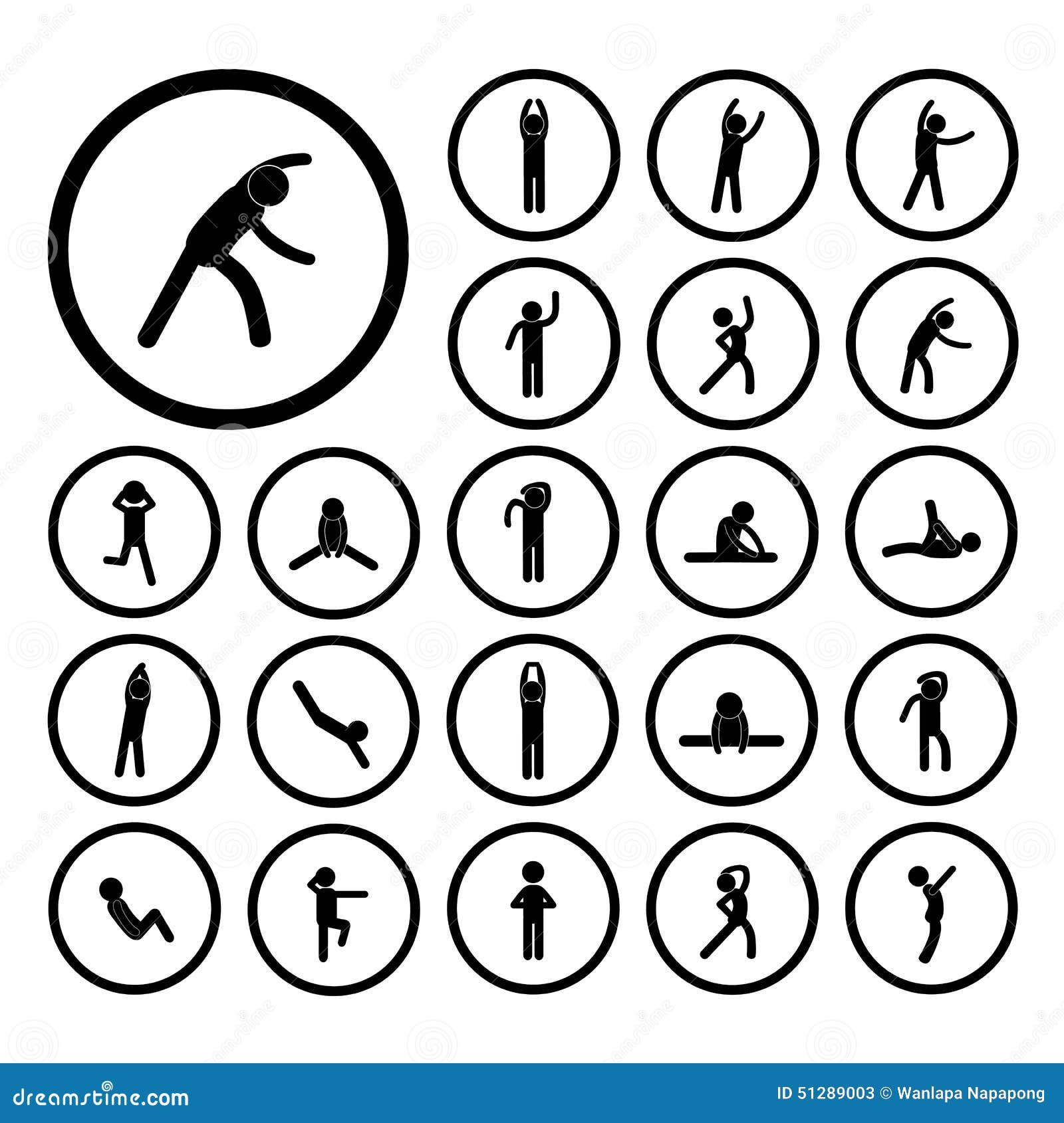 Body exercise icon stock vector. Illustration of people - 51289003