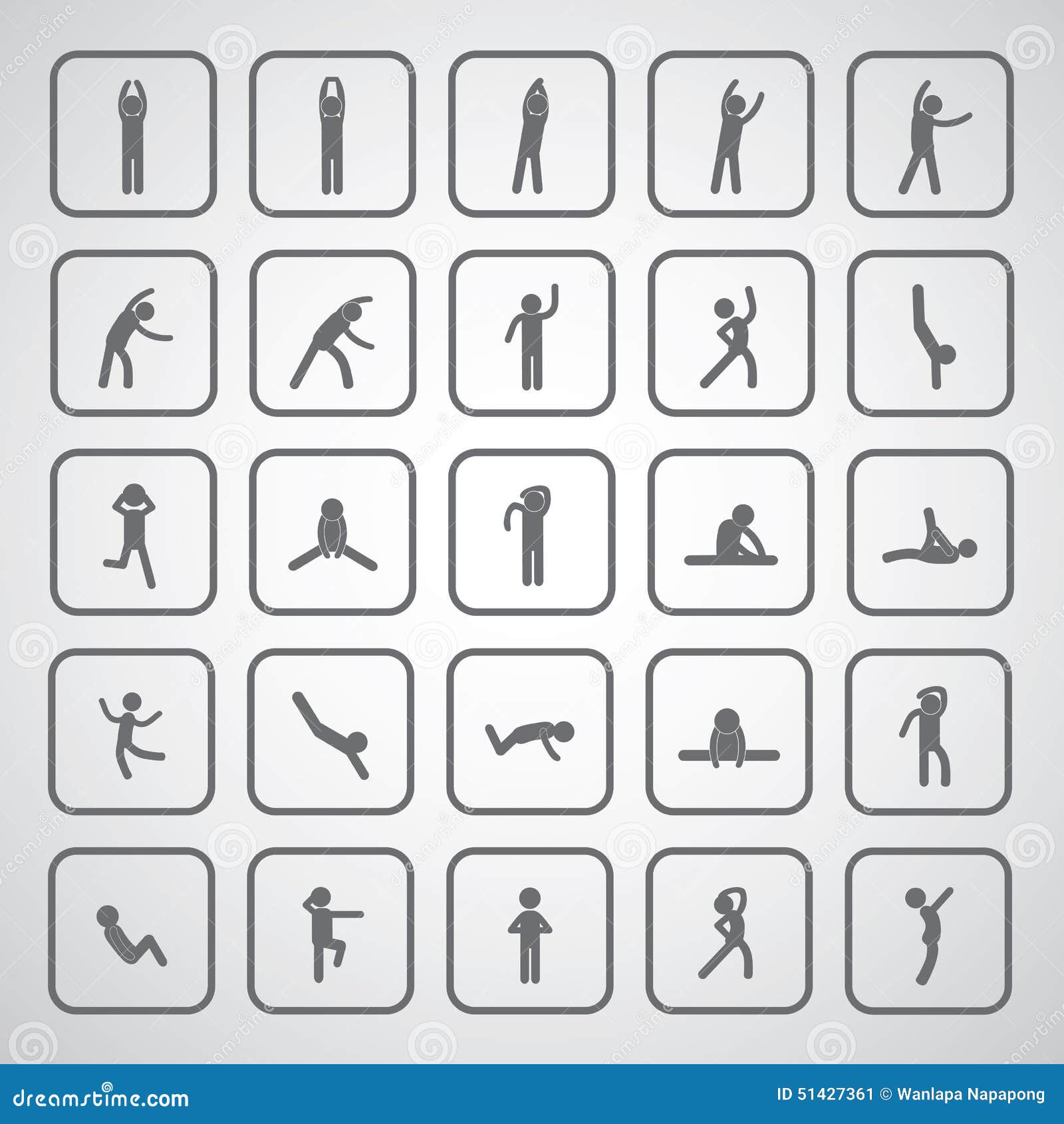 Body Exercise Stick Figure Icon Stock Vector - Illustration of foot ...