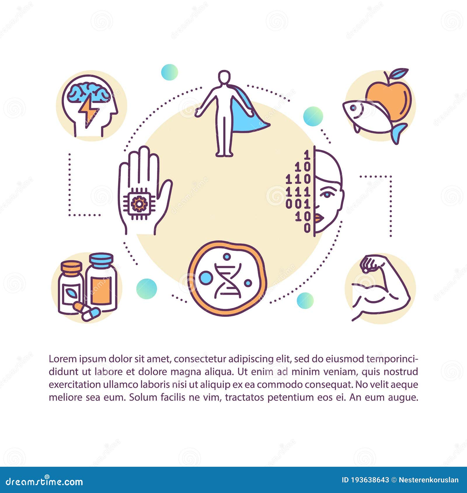 Body Hacking Concept Icon with Text Stock Vector - Illustration of ...